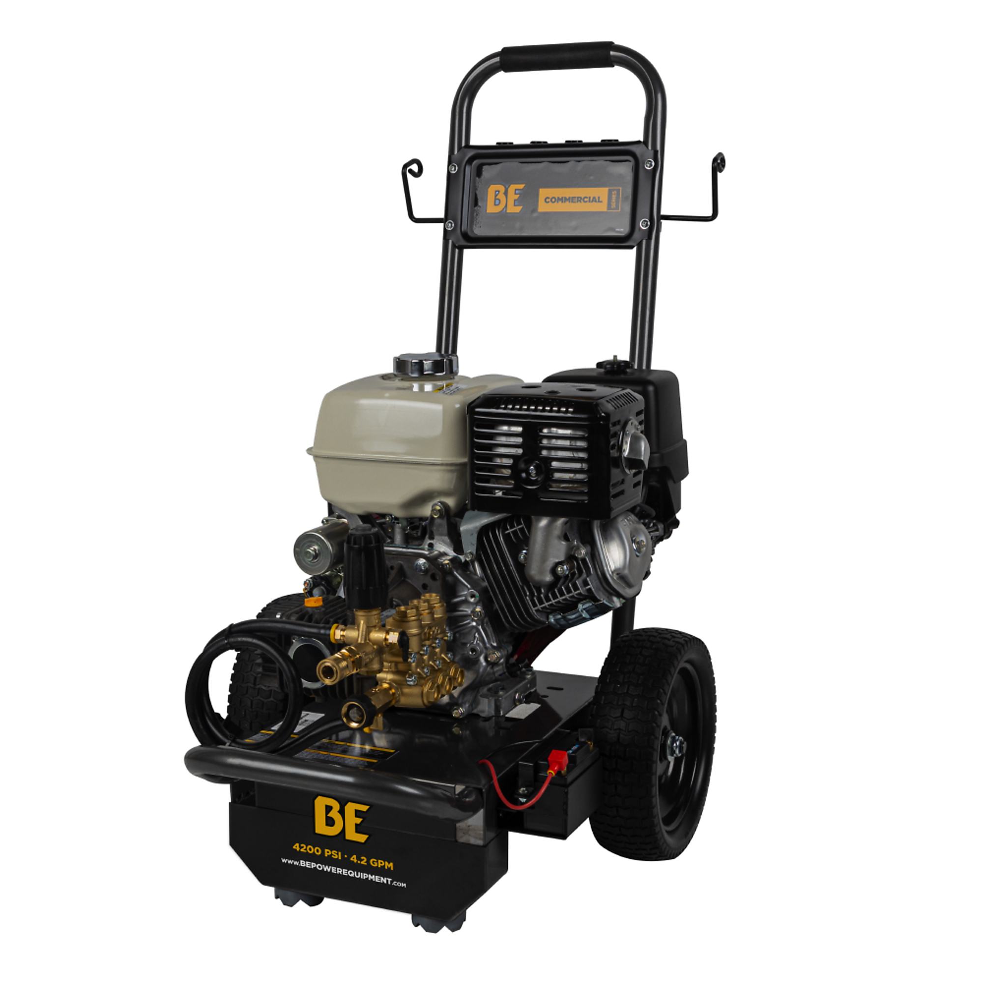4200 PSI 4.2 GPM Electric Start Cold Water Gas Pressure Washer Honda GX390 and Comet Triplex ...